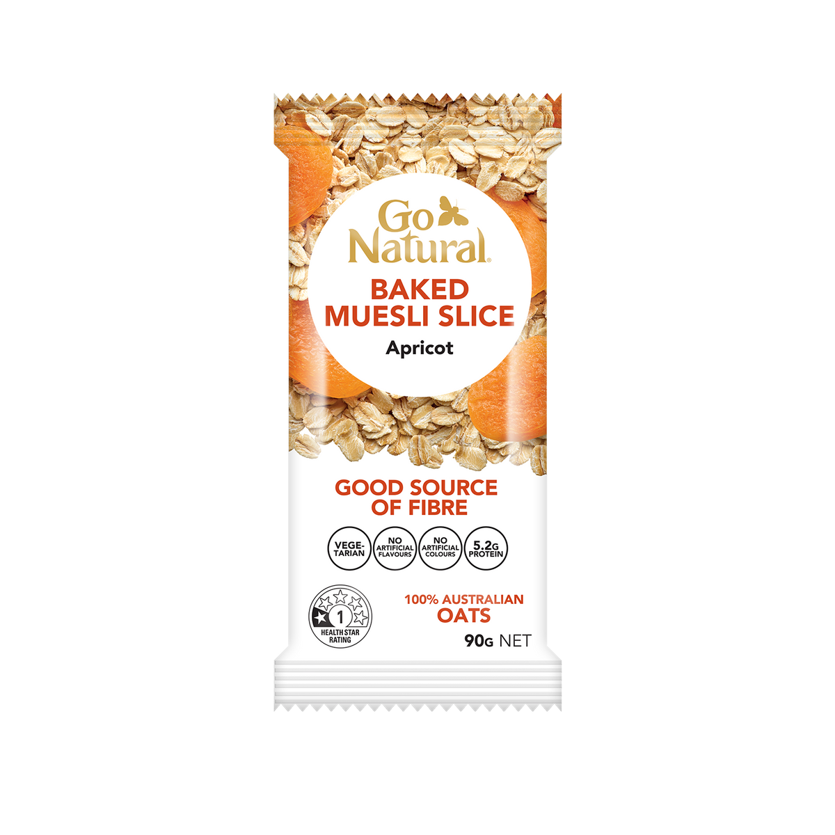 BAKED MUESLI - APRICOT 12x 90g | Go Natural Australia