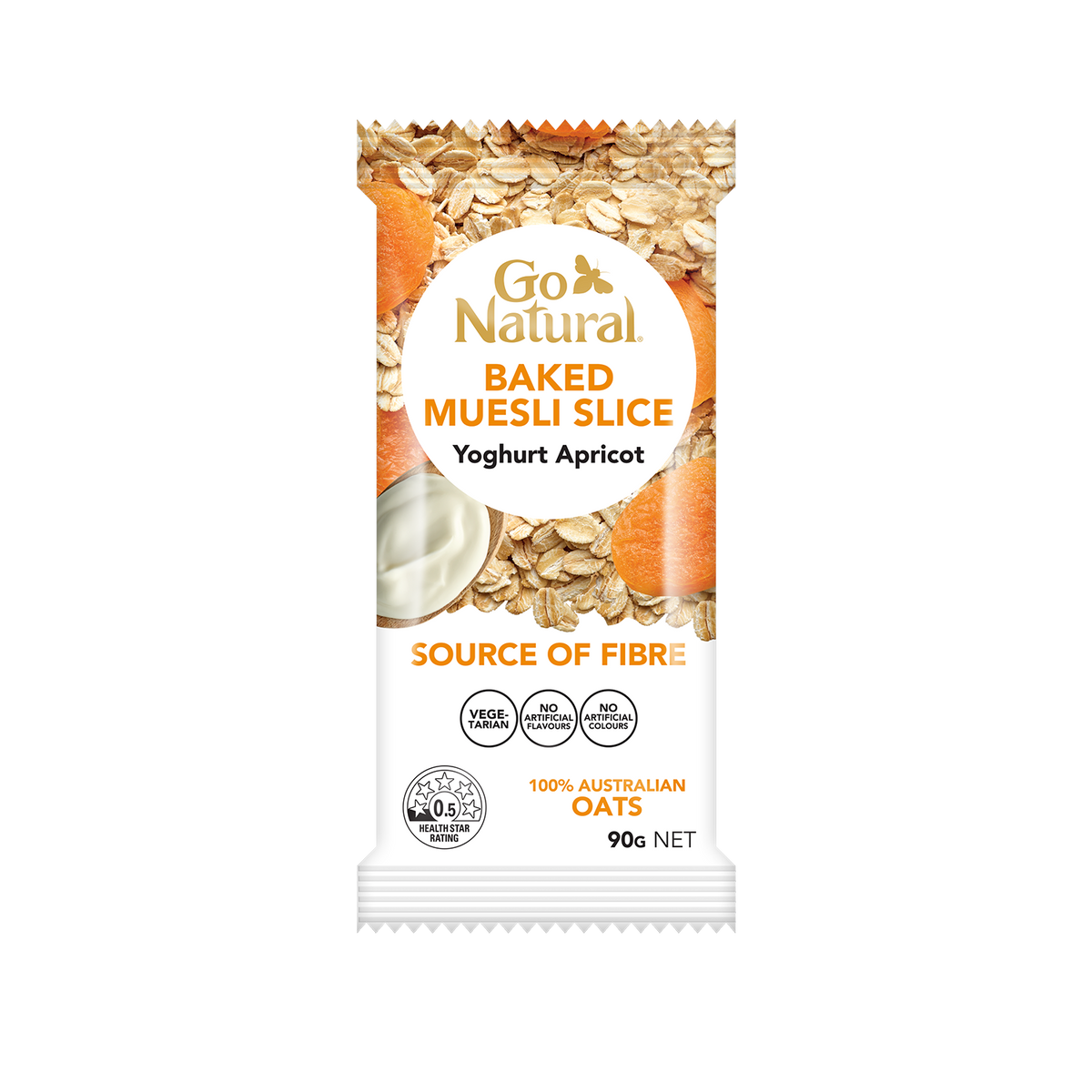 BAKED MUESLI - YOGHURT APRICOT 12x 90g | Go Natural Australia
